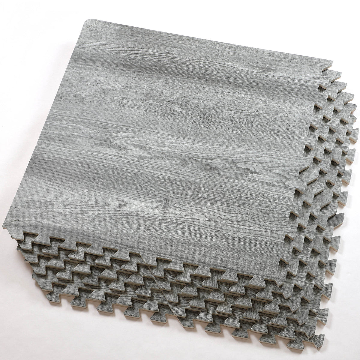 Natural Gray Wood Grain Interlocking EVA Foam Floor Mats (100 Sq. Ft ...